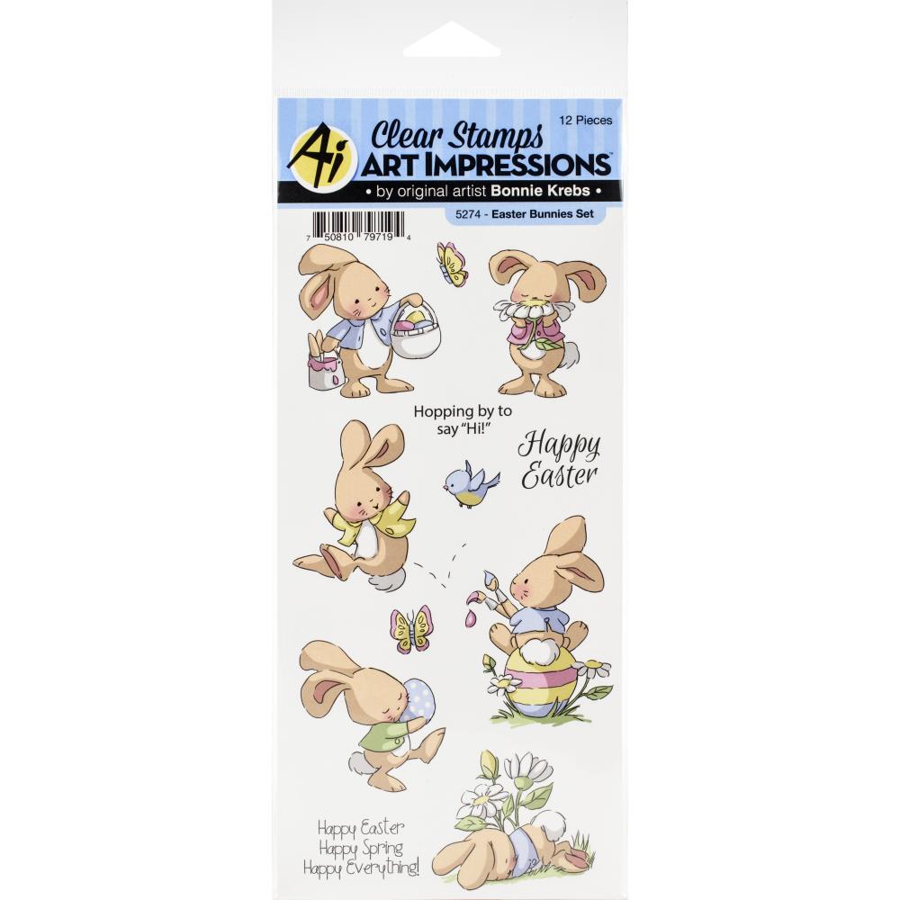 Art Impressions Easter Clear Stamps - Easter Bunnies