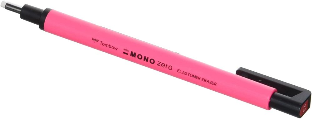 Tombow MONO Zero Refillable Precision Eraser Pen - Neon Pink (round tip ...