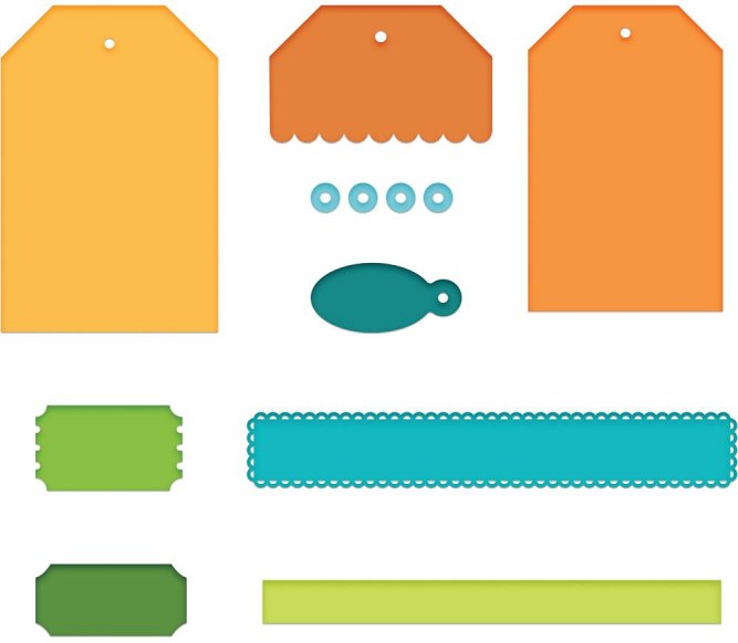 Heartfelt Creations Cut & Emboss Dies - Ticket & Tags