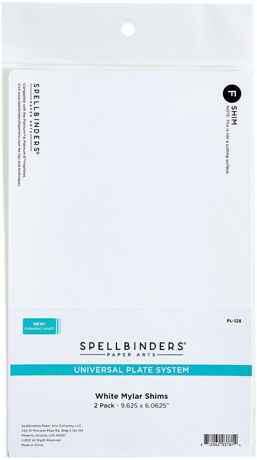 Spellbinders Universal Plate System - White Mylar Shim F