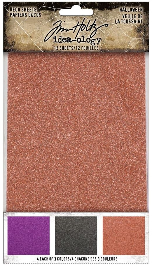 Tim Holtz Idea-Ology 4"x6" Adhesive Deco Sheets - Halloween (12 sheets)