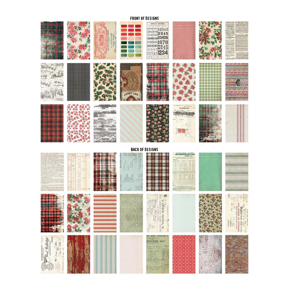 Tim Holtz Idea-Ology Double-Sided Cardstock - Christmas Backdrops (24 ...