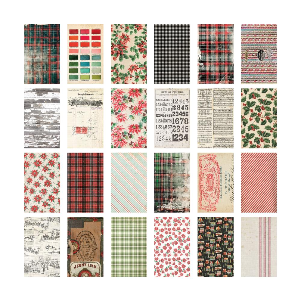Tim Holtz Idea-Ology Double-Sided Cardstock - Christmas Backdrops (24 ...